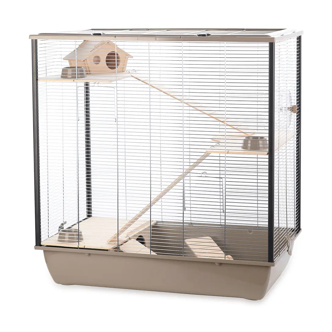 Duvo+ Natural Fargo visoki kavez sa drvenom opremom 78×48×80 cm