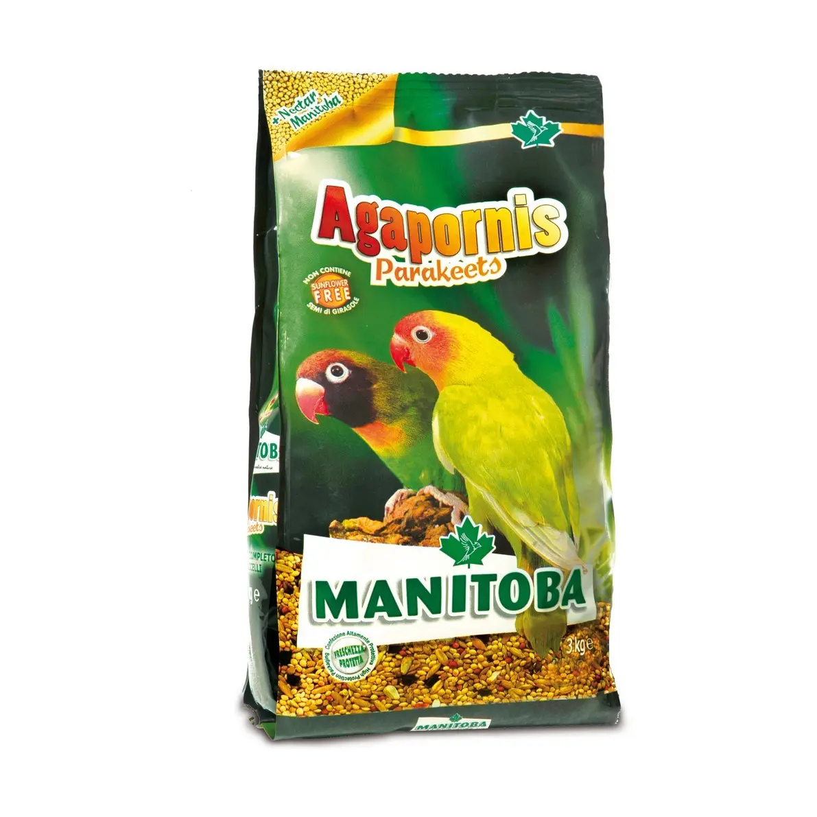 Manitoba Agapornis Parakeets mešavina semena bez suncokreta za agapornise — svakodnevna ishrana