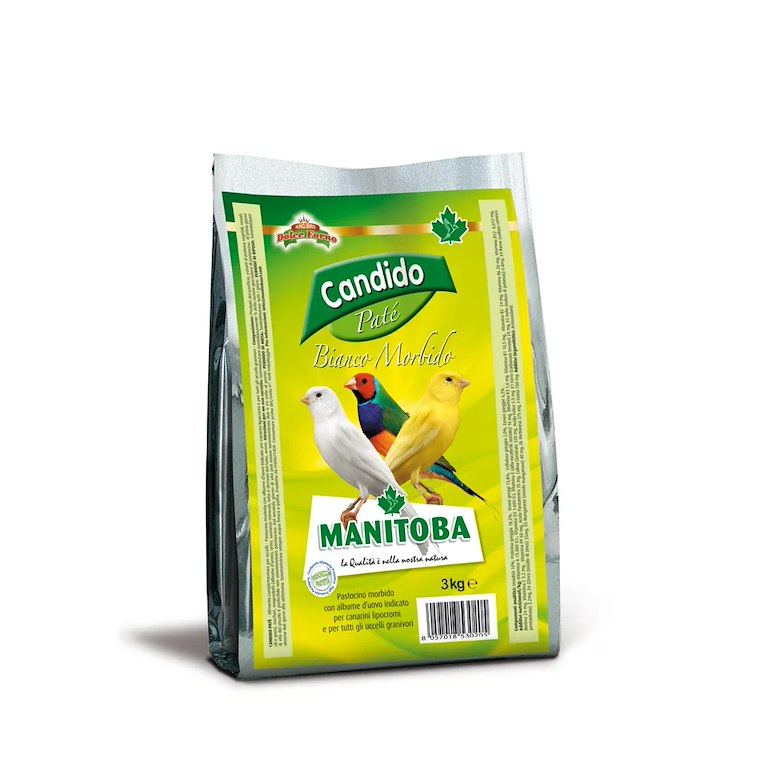 Manitoba Candido Bianco vlažna jaja hrana od belanceta za lipohromne kanarince — osamnaest odsto proteina