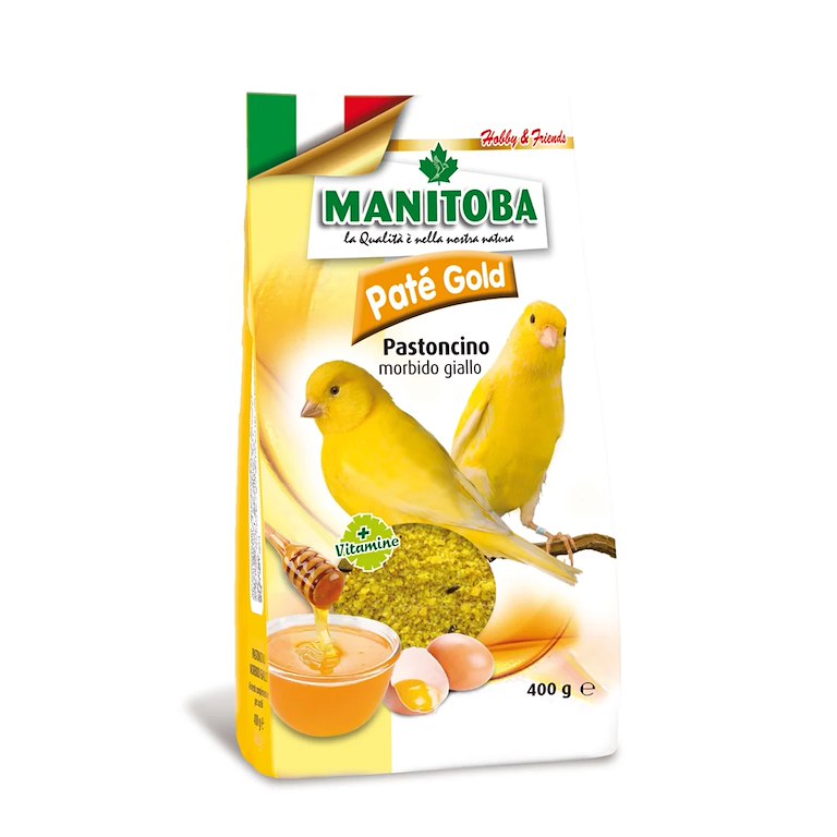 Manitoba Patee Gold žuta jaja hrana za kanarince i egzote — priprema za parenje i mitarenje