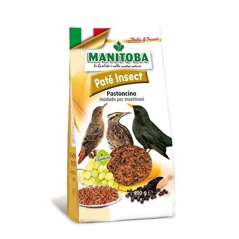 Manitoba Paté Insect jaja hrana sa gamarusom i voćem za insektivorne i šumske ptice — odgoj mladih