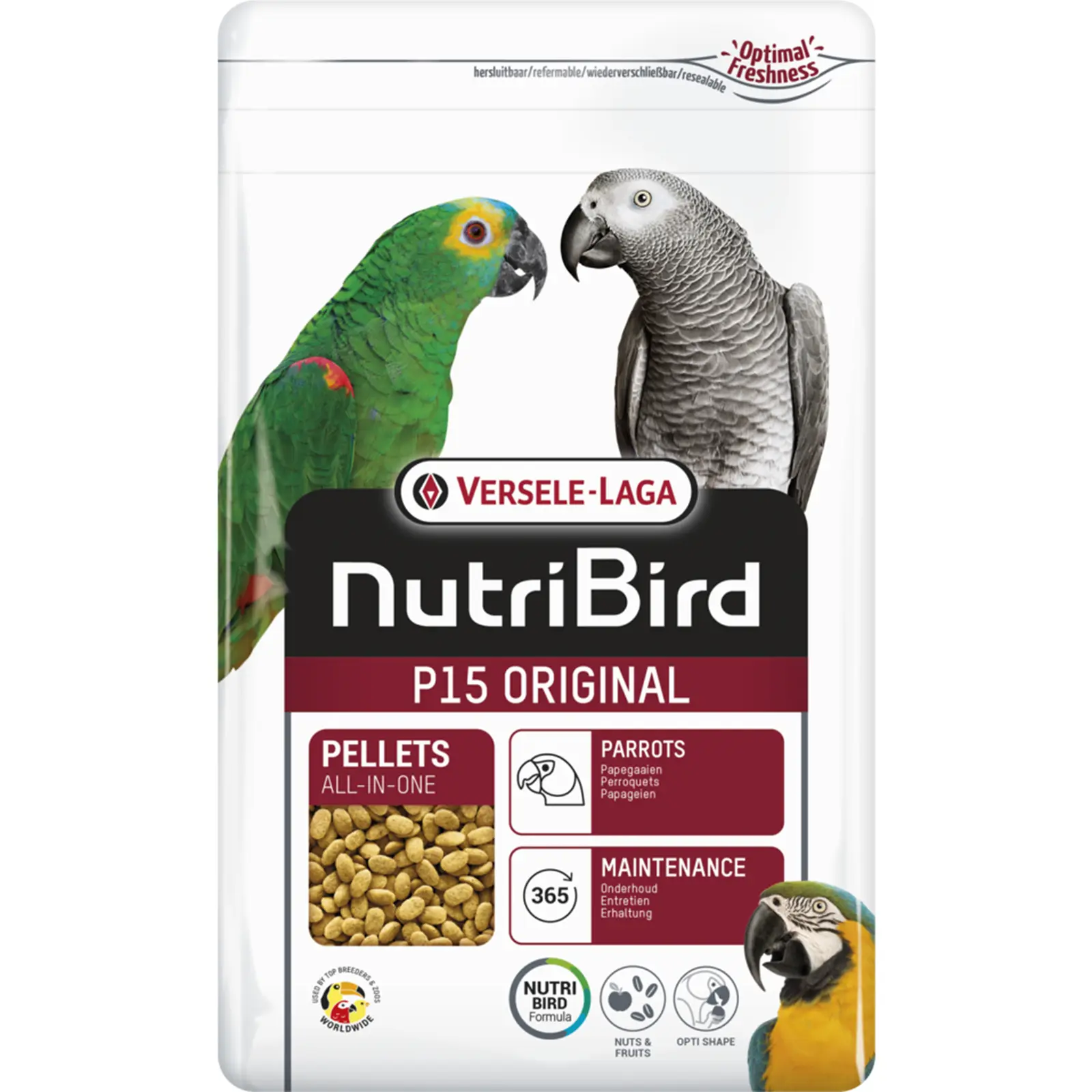 Versele-Laga NutriBird P15 original peletirana hrana za papagaje — kompletna dnevna ishrana