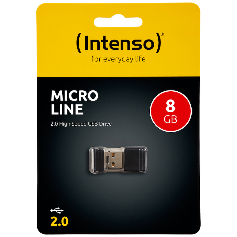 (Intenso) USB Flash drive 8GB Hi-Speed USB 2.0, Micro Line - ML8