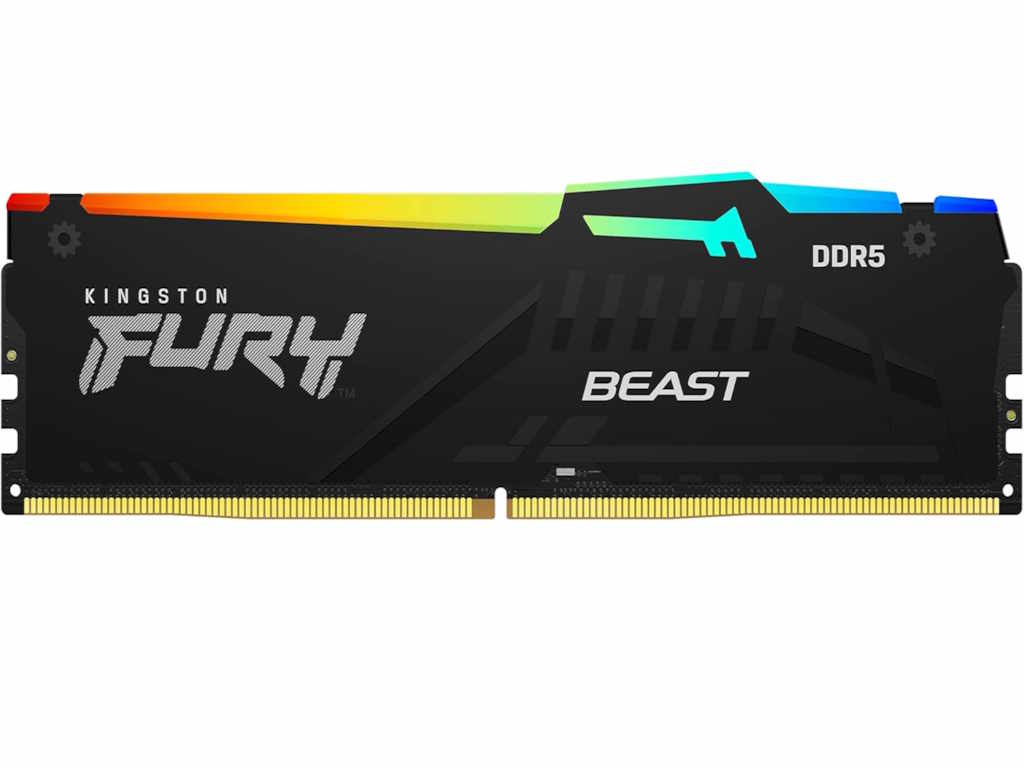 KINGSTON DIMM DDR5 16GB 2x8GB kit 5600MT/s FURY Beast Black RGB XMP KF556C40BBAK2-16