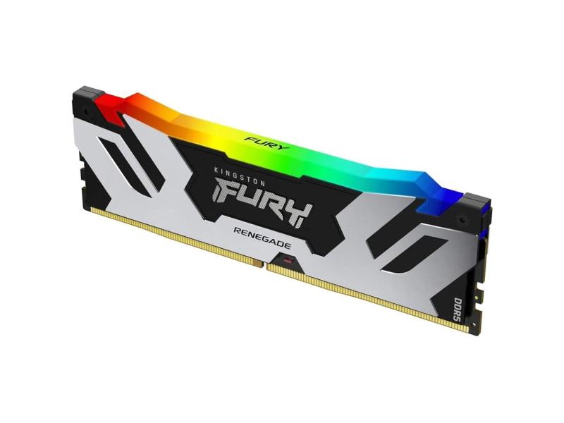 DDR5 24GB 7200MT/s [FURY RENEGADE RGB], Non-ECC UDIMM, CL38 1.45V, 288-pin 1Rx8, Silver/Black, w/RGB Heatsink, XMP