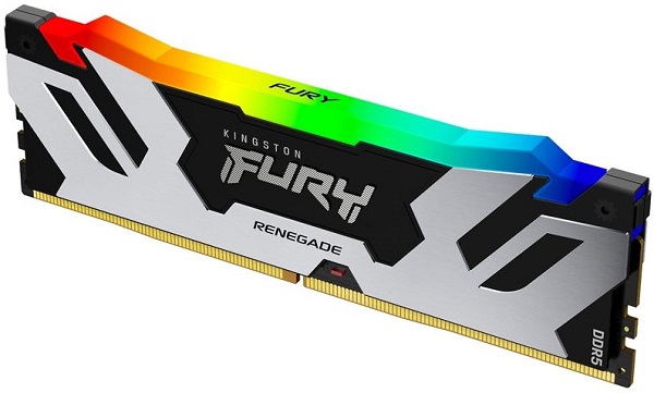 DDR5 24GB 8800MT/s [FURY RENEGADE RGB], Non-ECC CUDIMM (Clocked), CL42 1.4V, 288-pin 1Rx8, Silver/Black, w/RGB Heatsink, XMP