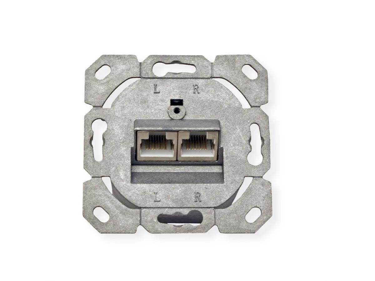 Secomp Value Cat6A/Cl.EA Flush WallMount Jack STP horizontalni beli