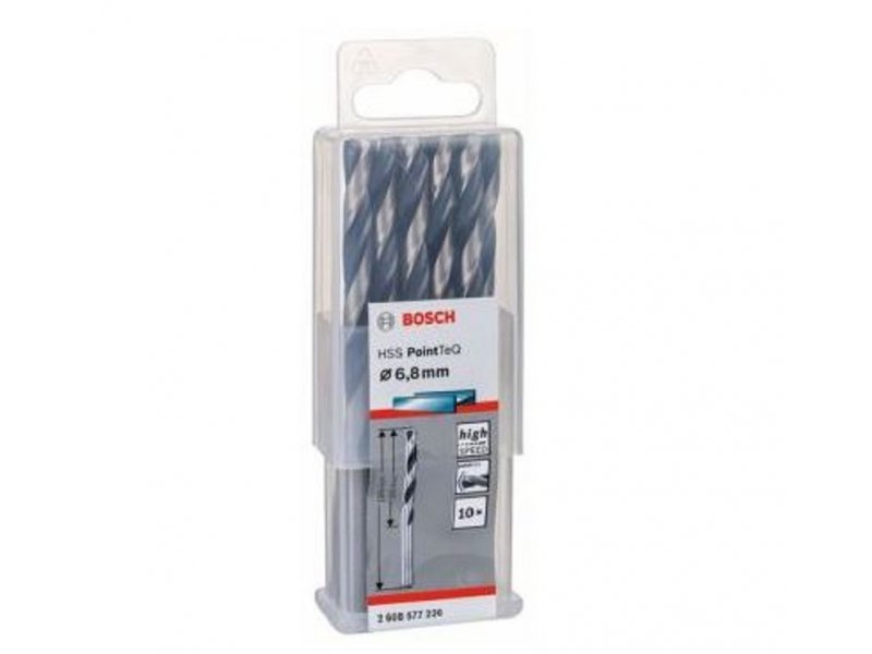 BOSCH HSS spiralna burgija PointTeQ 6,8 mm paket od 10 komada