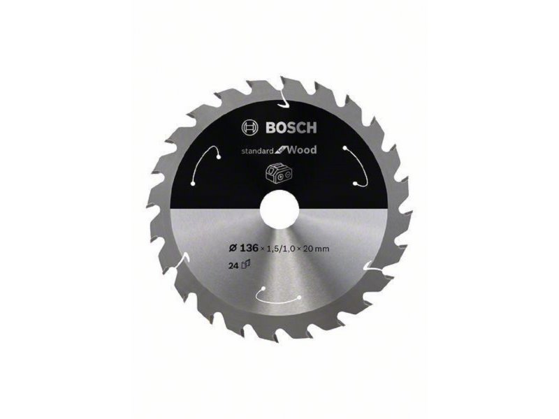 BOSCH List kružne testere za akumulatorske testere 136x20x1.5;1.0x24T