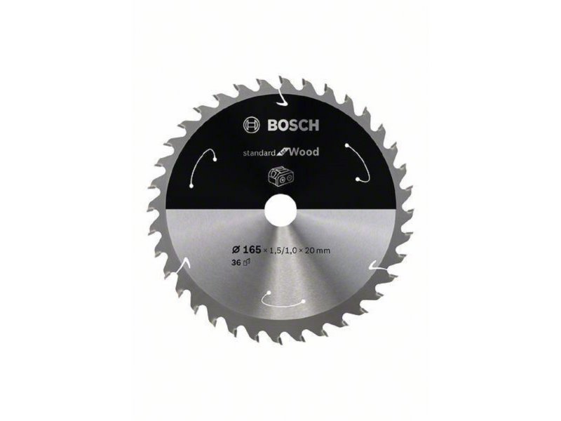BOSCH List kružne testere za akumulatorske testere 165x20;16x1.5;1.0x36T