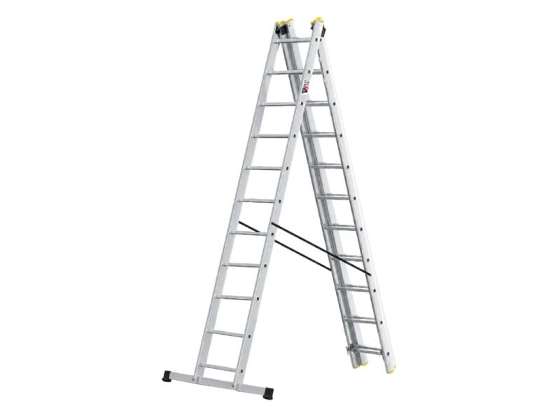 Aluminijumske trodelne merdevine 3x11 gazišta 150 kg