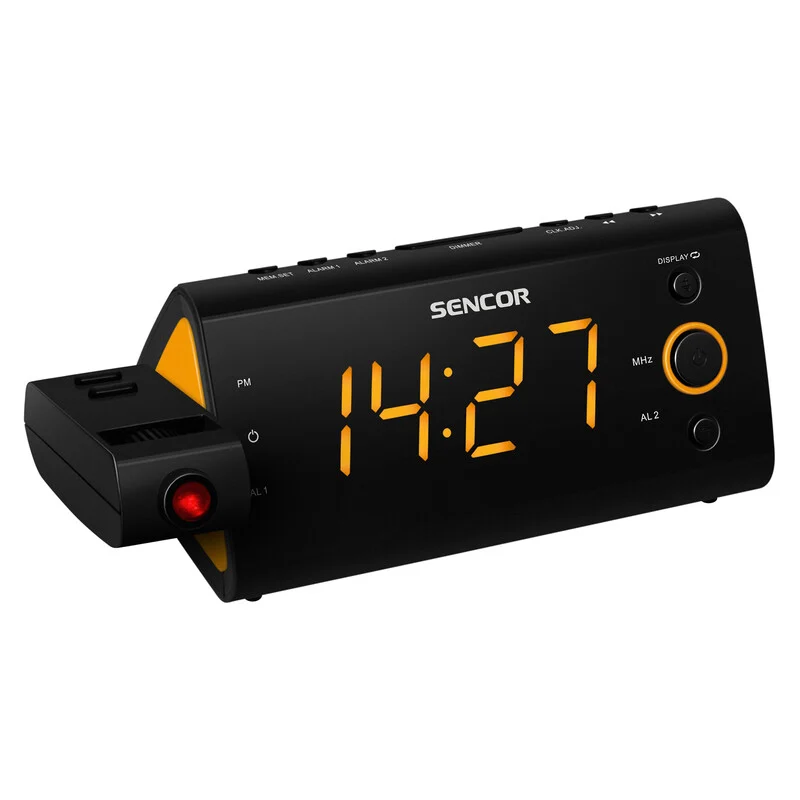 Digitalni sat sa alarmom SENCOR SRC 330 OR narandžasti
