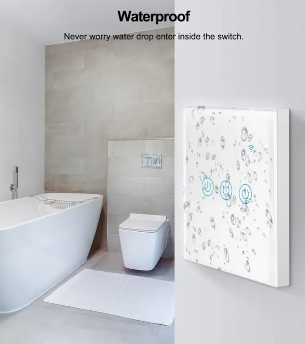ZIGBEE-SMART-2 GANG-RSH-SP002-EU Gembird 2 Smart bezicna prekidaca,APP glasovna kontrola Glass Touch