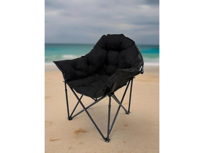 Bolzz Sklopiva stolica za kampovanje RELAX BLACK