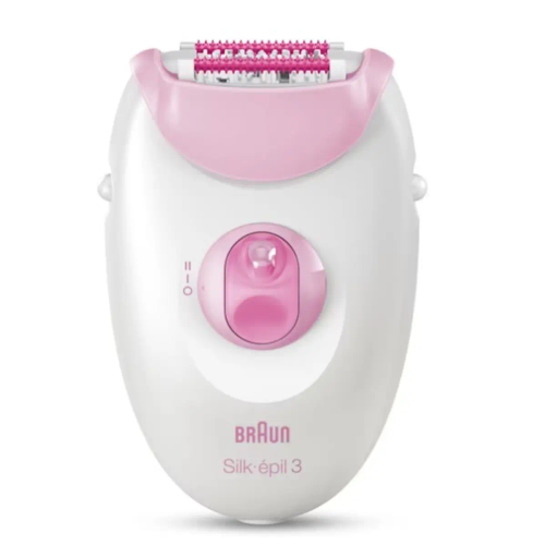 Braun Silk-épil 3 SE3-000 epilator sa 20 pinceta i svetlom, belo-roze