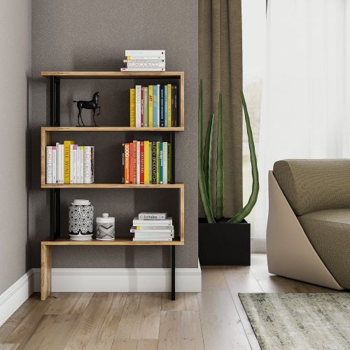 Hanah Home polica za knjige Ceylan, 80 cm, orah