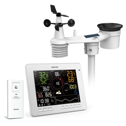 Sencor Wi-Fi meteorološka stanica SWS 16600 sa senzorom 7 u 1 i ekranom 7,8"