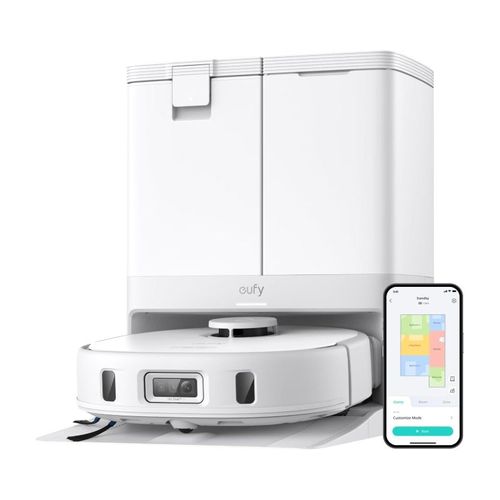 Eufy X10 Pro Omni robot usisivač i brisač sa samočistećom stanicom, 8.000 Pa, beli