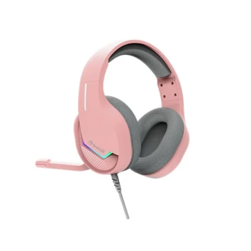 Marvo Tactic 40 H8618 gaming slušalice sa mikrofonom, USB, RGB, 50 mm, roze