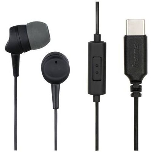 Hama USB-C slusalice+Mic za smartfon "SEA", crne