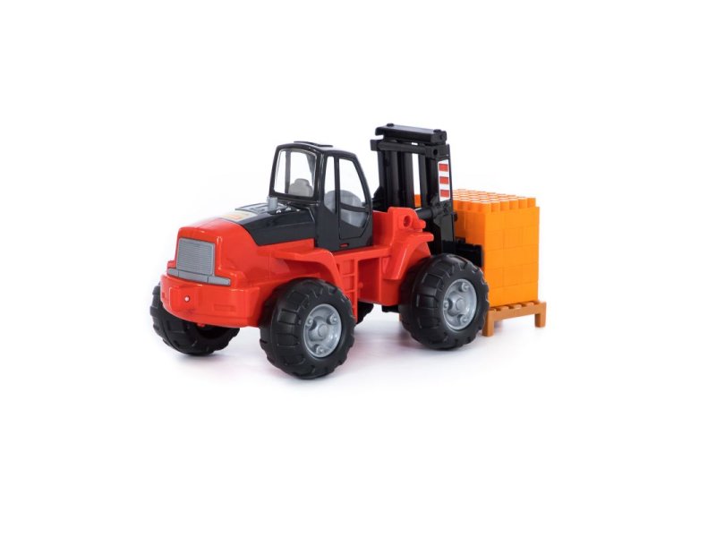 Polesie Veliki viljuškar za decu PowerTruck + Supermix set konstruktora 30 delova