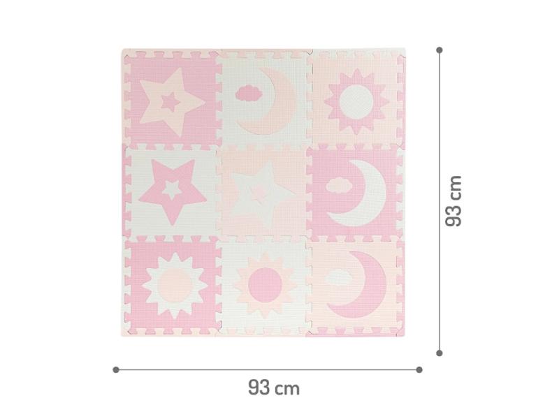 MoMi Nebe podloga za bebe - Puzzle od pene Pink