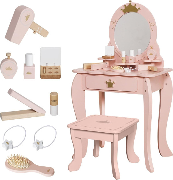 Deciji drveni sto za sminkanje Princeza, Kinder Home