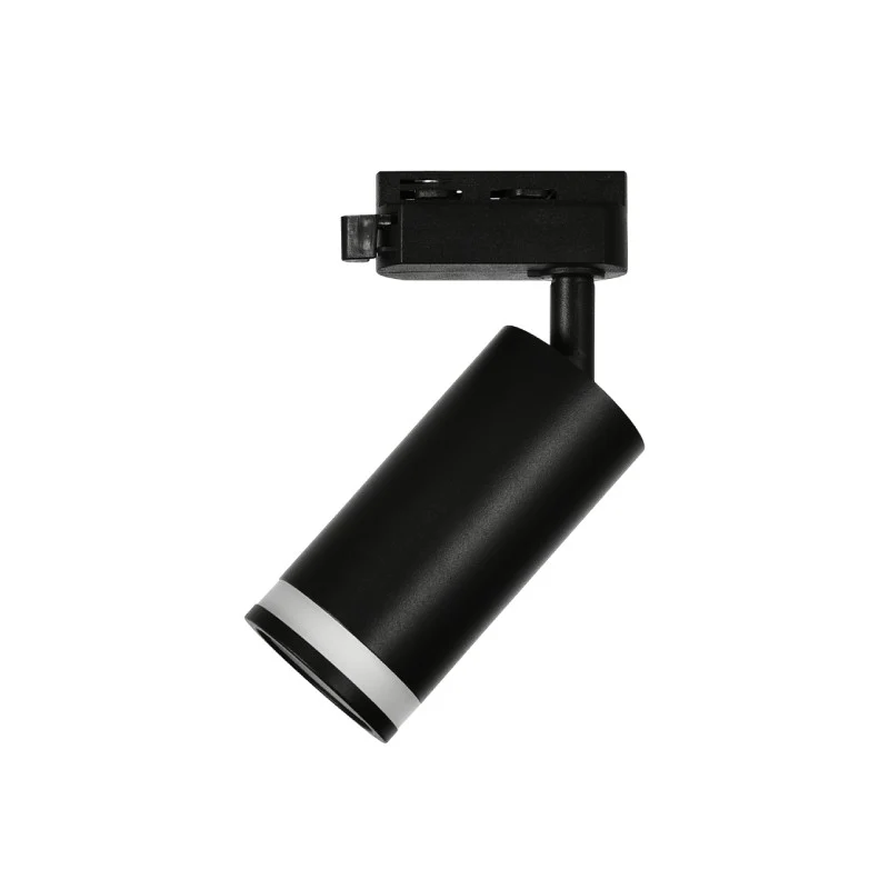 Šinski monofazni reflektor GU10 Ø55×100mm — crna