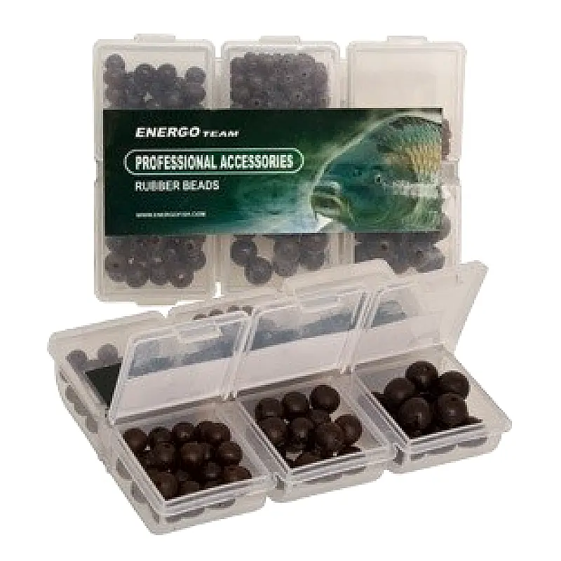 Energo Team RUBBER SHOCK BEAD SET 6 soft/hard GREEN (79018-465)