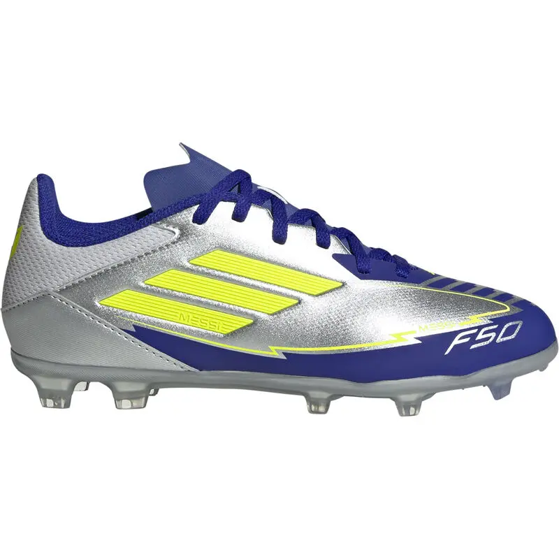 Adidas Kopačke za dečake F50 League FG/MG J Messi, Sivo-Plave