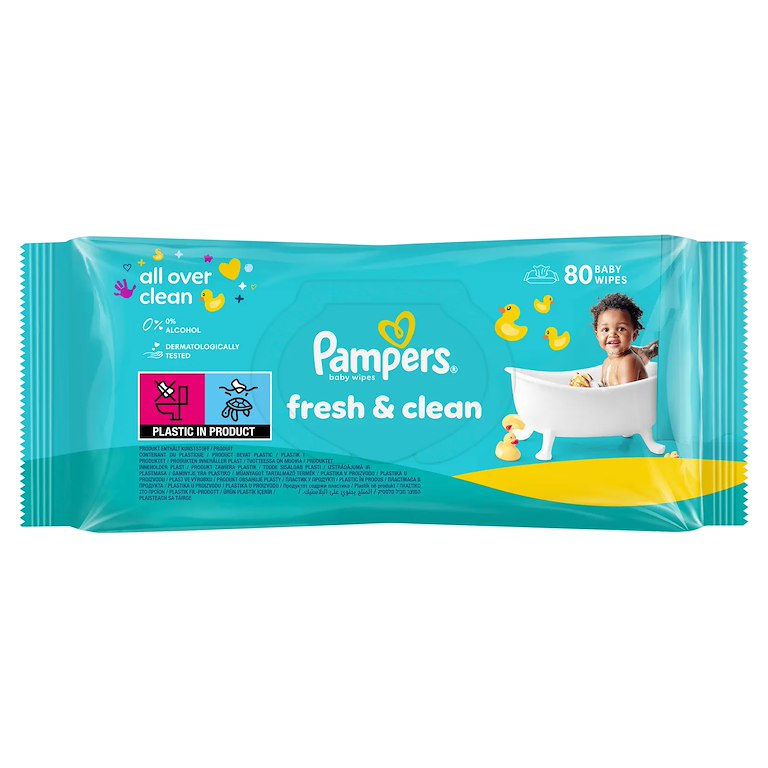 Pampers Vlažne maramice Fresh Clean, 80 komada