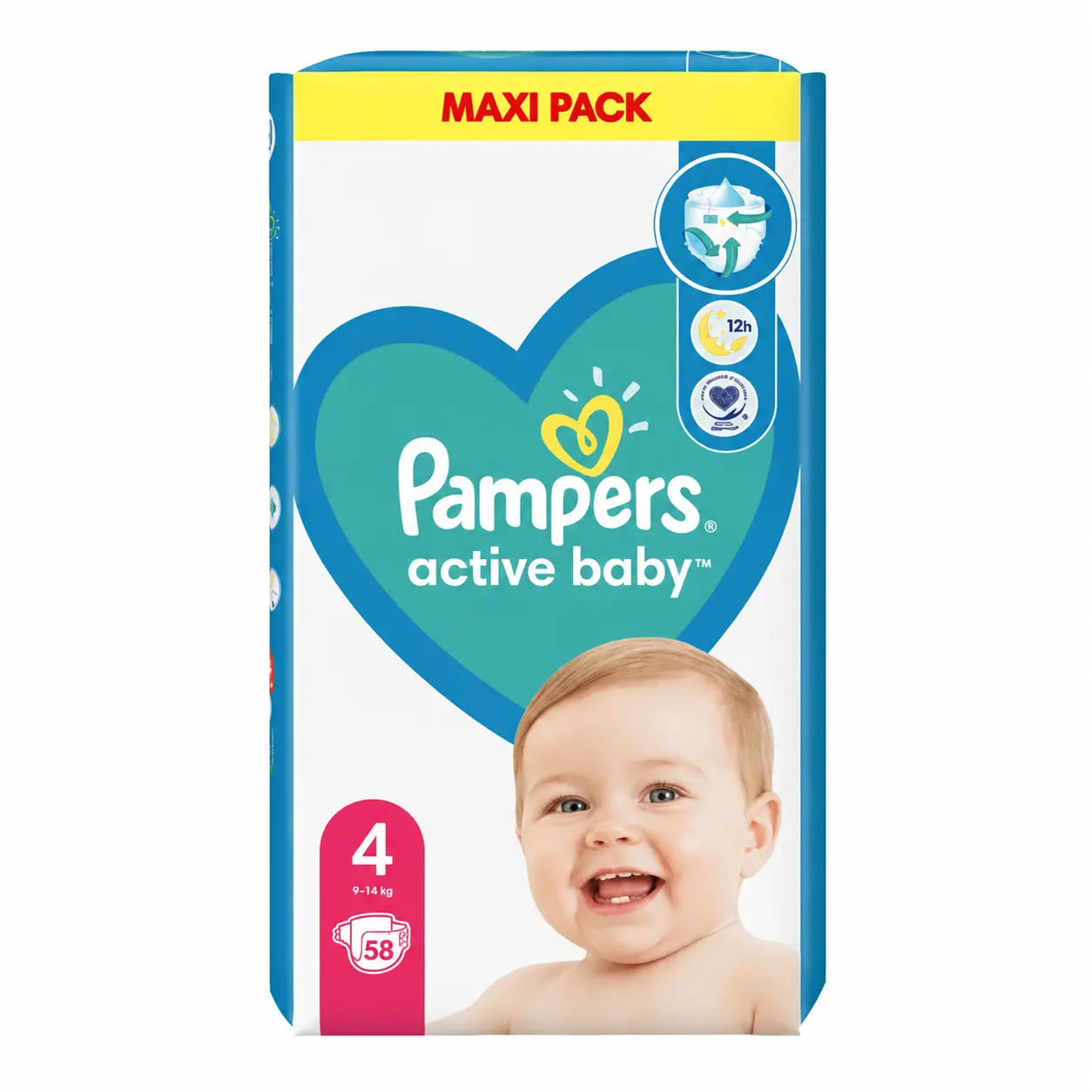 Pampers Pelene Active Baby 4, 9-14 kg, 58/1