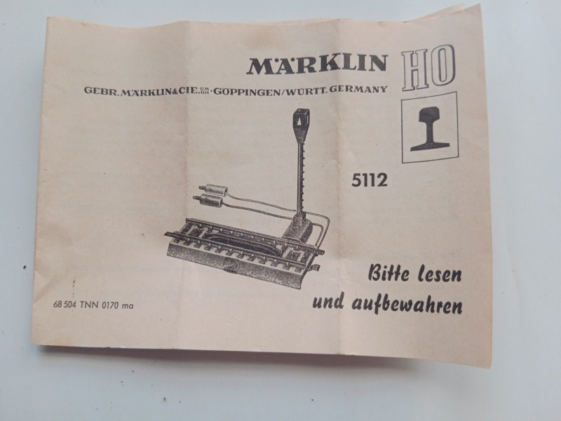MARKLIN HO 5122 UPUTSTVO I NEKAKVE 4 SLIČICE