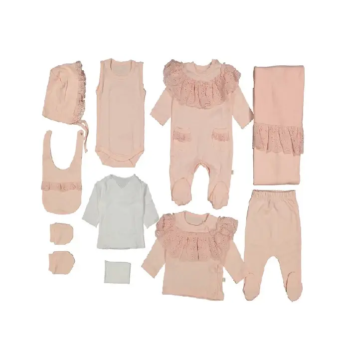 Set za bebe 243840, 10 delova, Kajsija boje