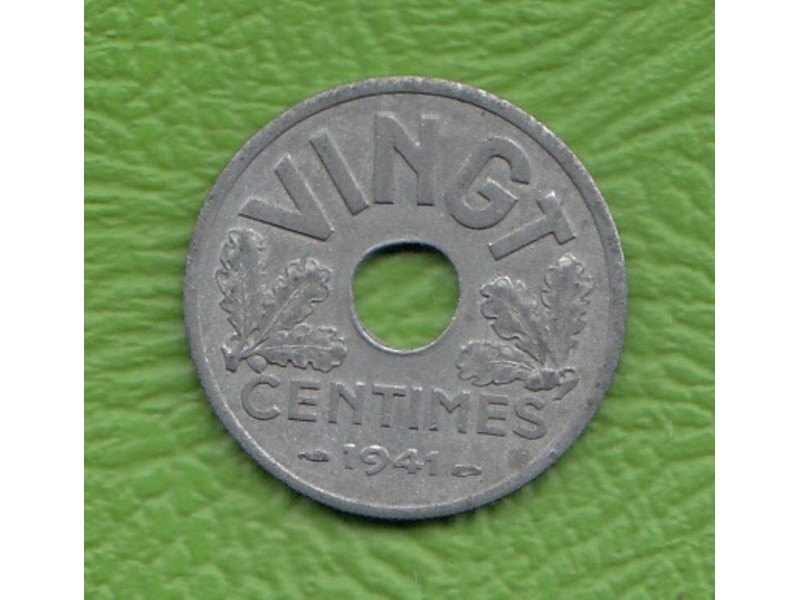 FRANCUSKA.20.CENTIMES.1941.