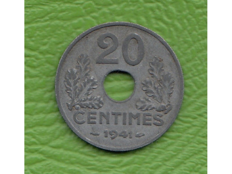 FRANCUSKA.20.CENTIMES.1941.