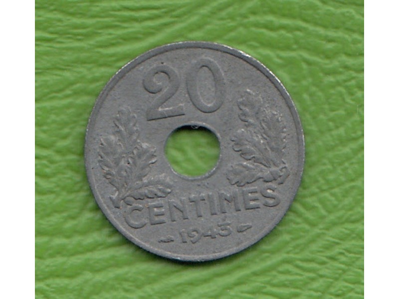 FRANCUSKA.20.CENTIMES.1943.
