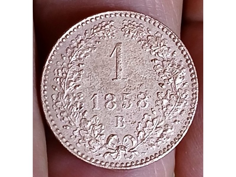 Austrija 1 kreuzer 1858 B XF