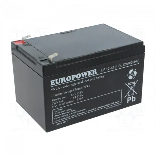 Europower ES12-12 baterija za UPS 12V 12Ah