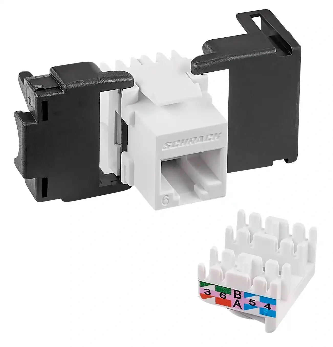 Schrack RJ-45 keystone modul Cat6 UTP HSEMRJ6UWS