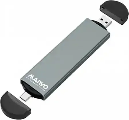 Maiwo K1683P2 eksterno kućište za M.2 NVMe SSD USB-C i USB-A aluminijumsko sivo