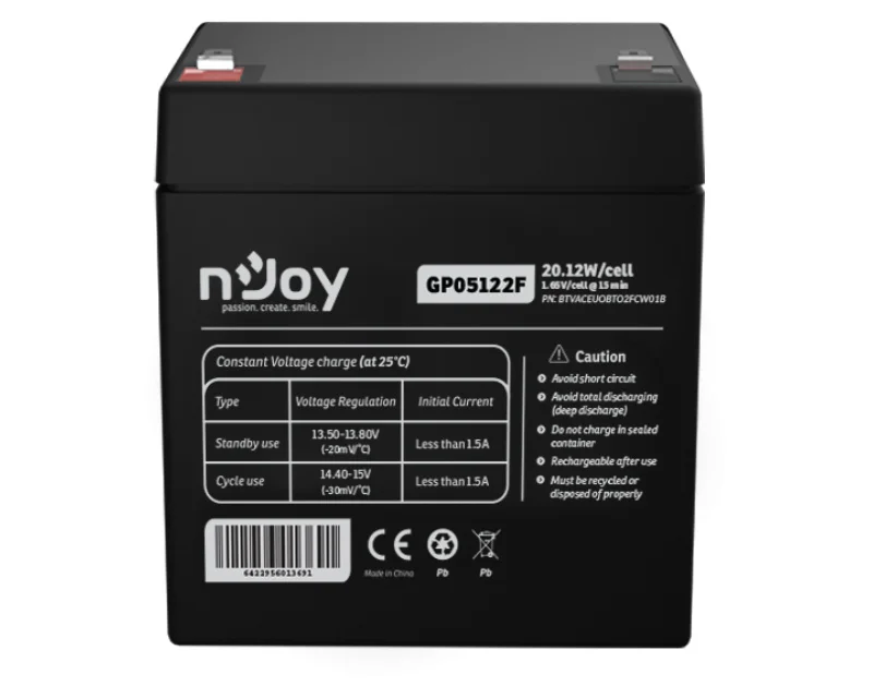 NJOY GP05122F baterija za UPS 12V 5Ah BTVACEUOBTO2FCW01B
