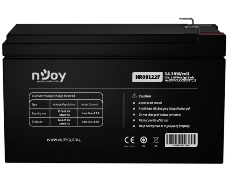 NJOY HR09122F baterija za UPS 12V 38.31W/cell BTVACIUOCTD2FBT01B