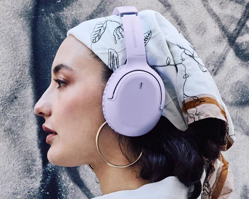 Energy Sistem Lavender Rizz ANC bežične slušalice ljubičaste Bluetooth 5.4