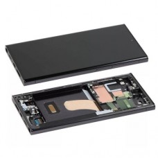 LCD za Samsung S918B/Galaxy S23 Ultra + touch screen + frame Black OLED
