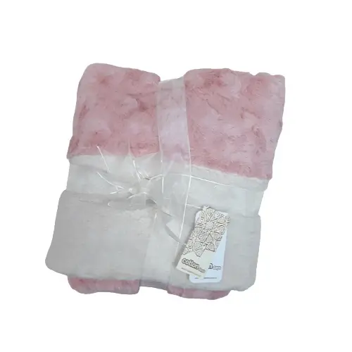 Prekrivač za bebe 6339, Roze-beli