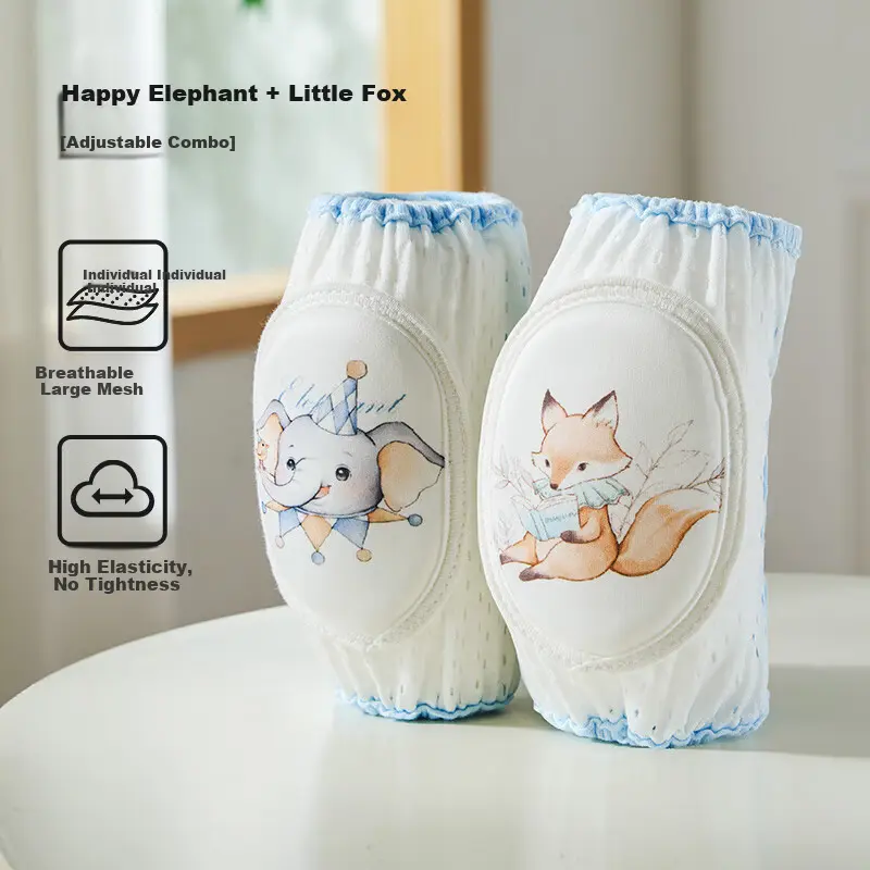 OUYUN Štitnici za kolena i laktove za bebe, 2 para, Beli