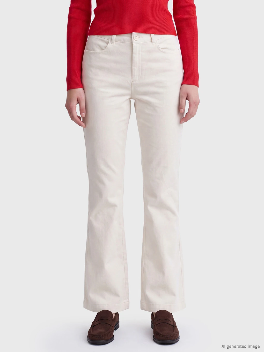 LCW Vision Ženske Somotne Flare Pantalone