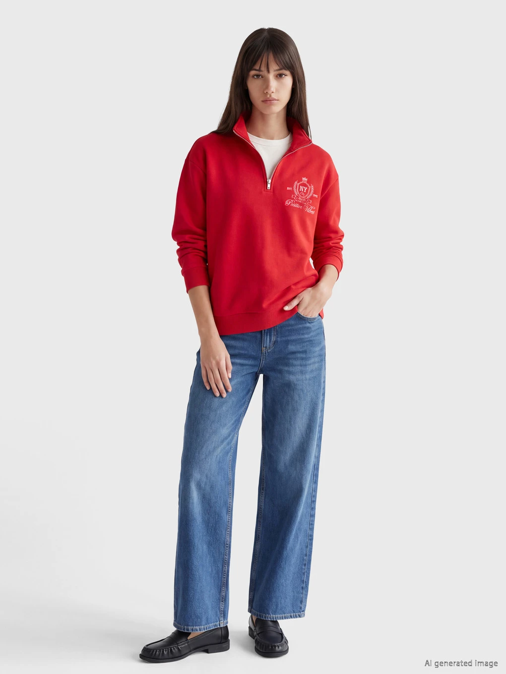 XSIDE Vezeni Oversize Ženski Debeli Duks