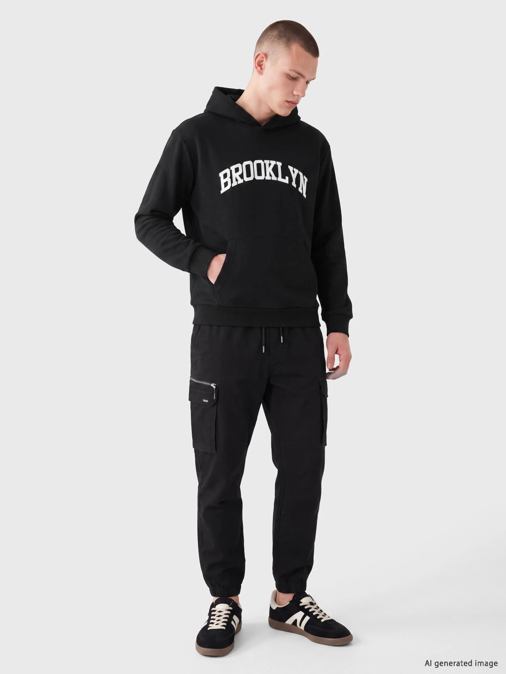 XSIDE Muška Štampana Dukserica Brooklyn
